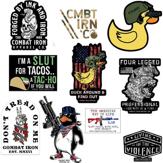 Decal Sticker Pack – Combat Iron Apparel