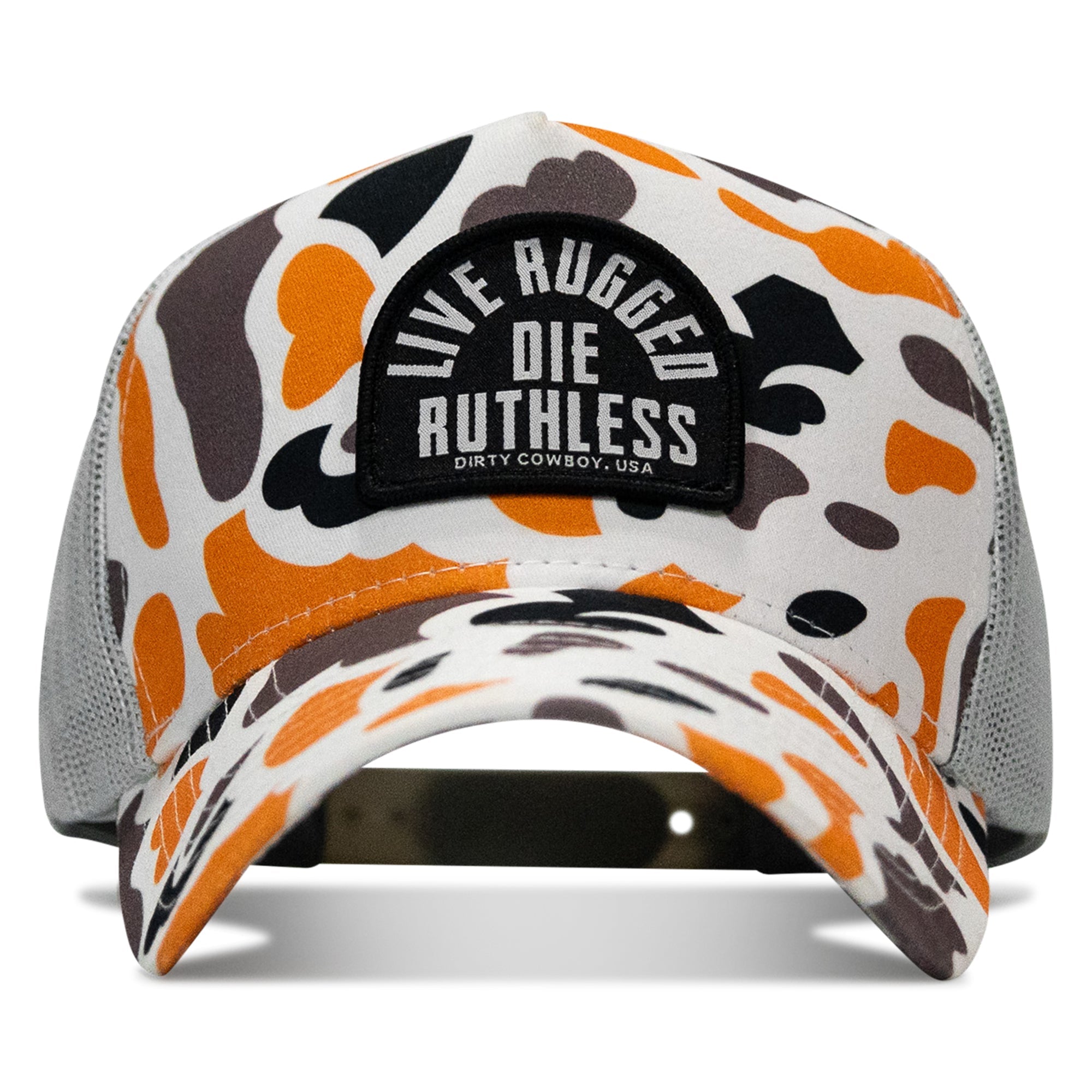 Live Rugged. Die Ruthless Five Panel Mesh Snapback Hat