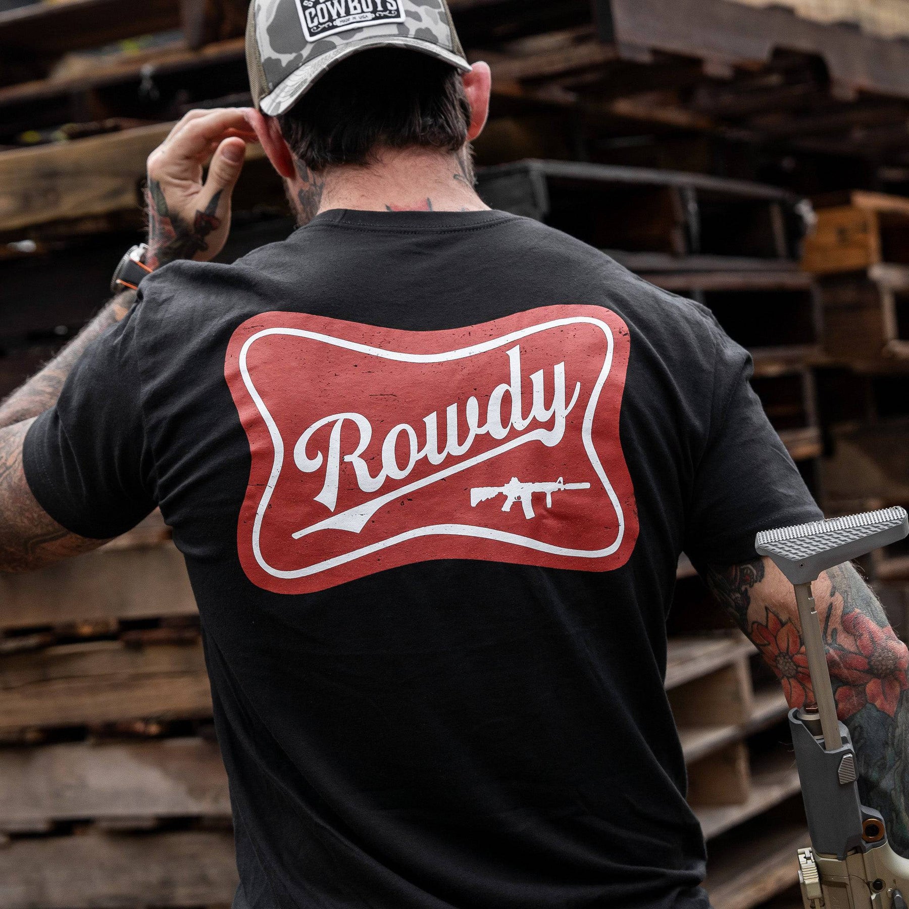 Rowdy Beer Logo Men's T-Shirt | Combat Iron Apparel Co.