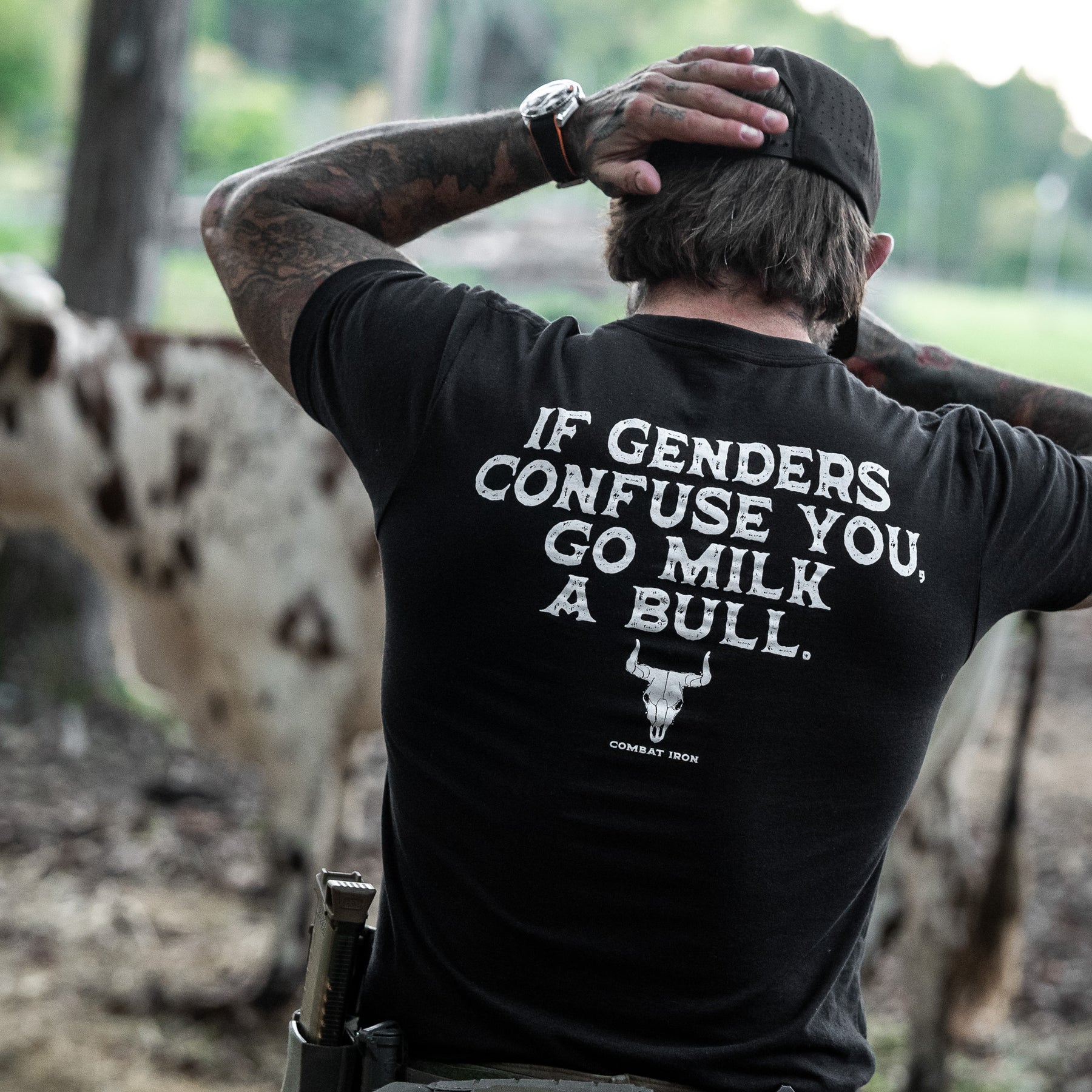 If Genders Confuse You, Go Milk a Bull Men's T-Shirt | Combat Iron ...