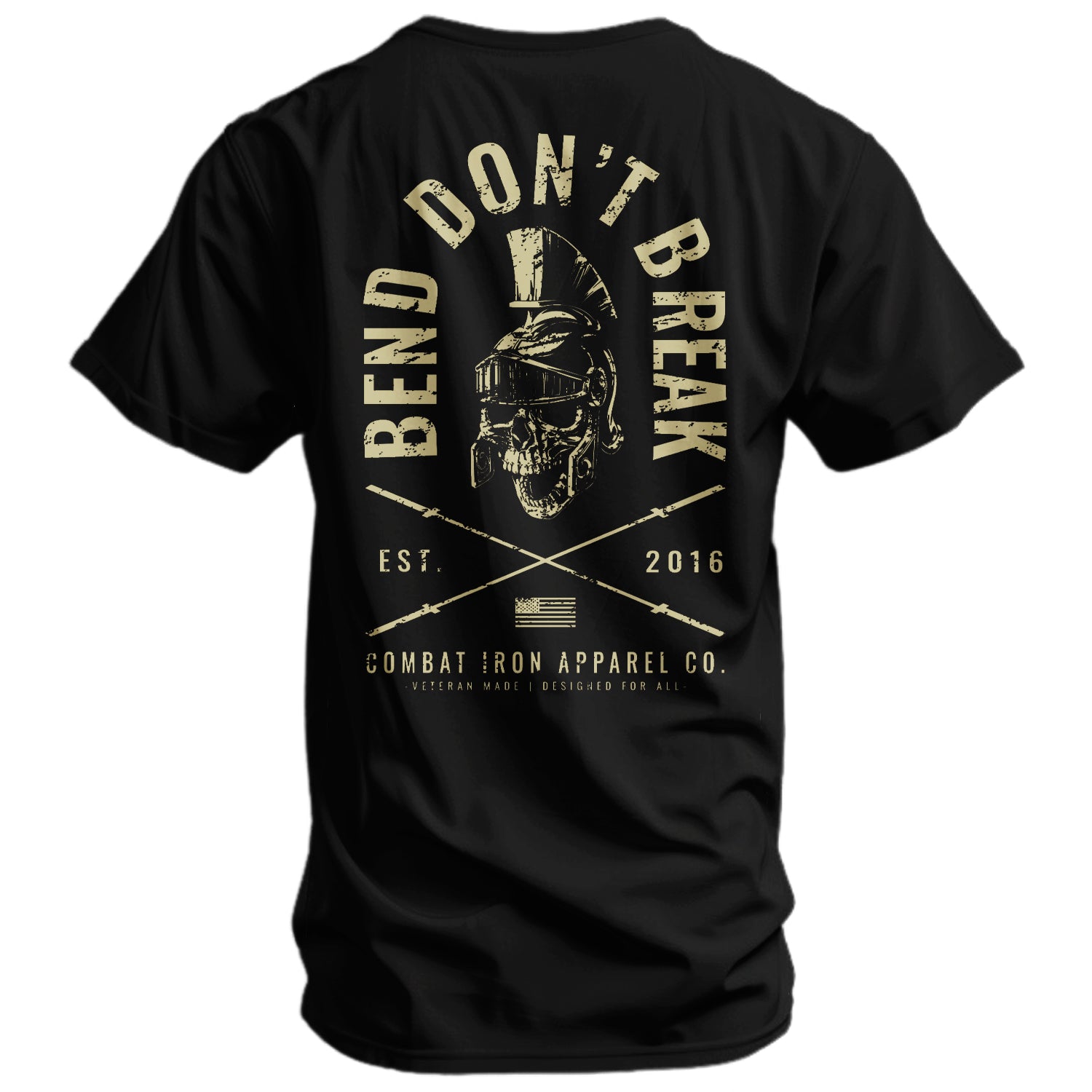Combat Iron Apparel™ Bend Don’t Break Skull Men’s Workout T-Shirt ...