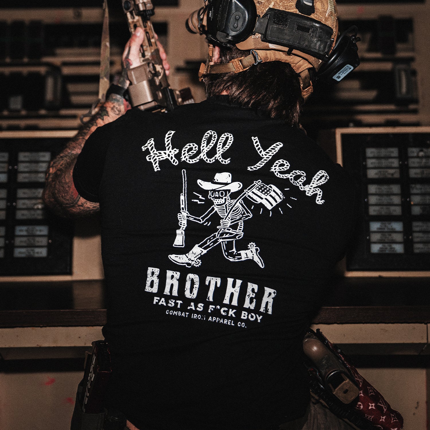 "Hell Yeah Brother" Cowboy Men’s T-shirt | Combat Iron Apparel Co.