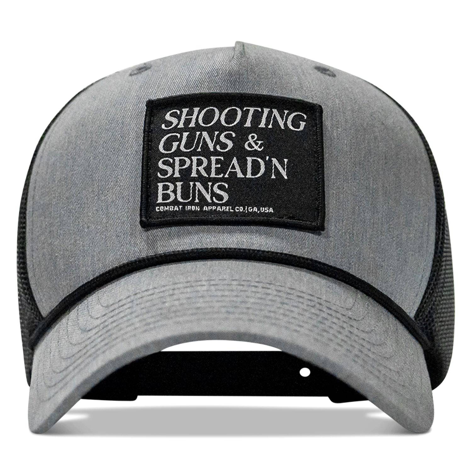 Shooting Guns & Spread'n Buns Patch Rope Snapback Hat | Combat Iron ...