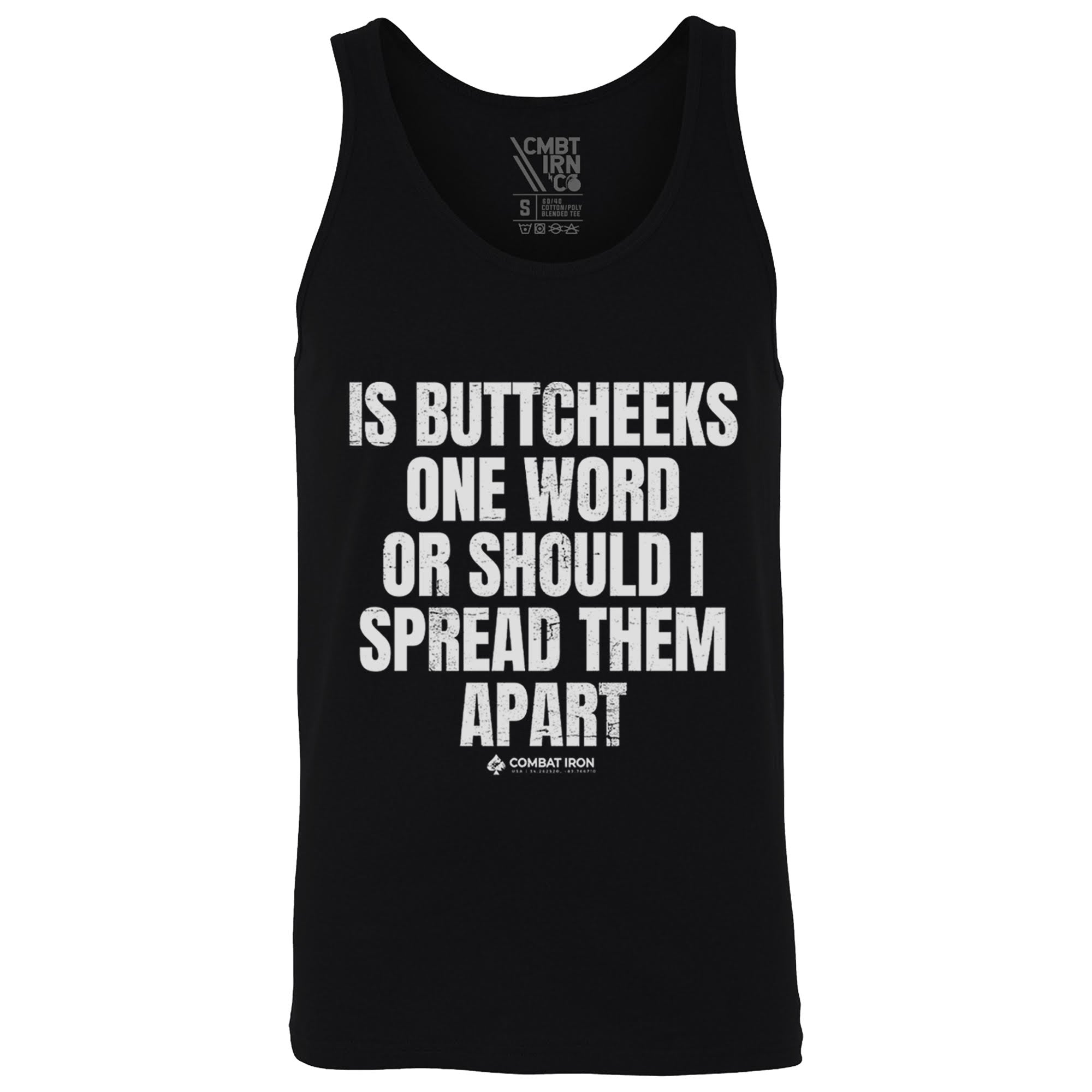 Is Buttcheeks One Word Or Should I Spread Them Apart Men's Tank ...